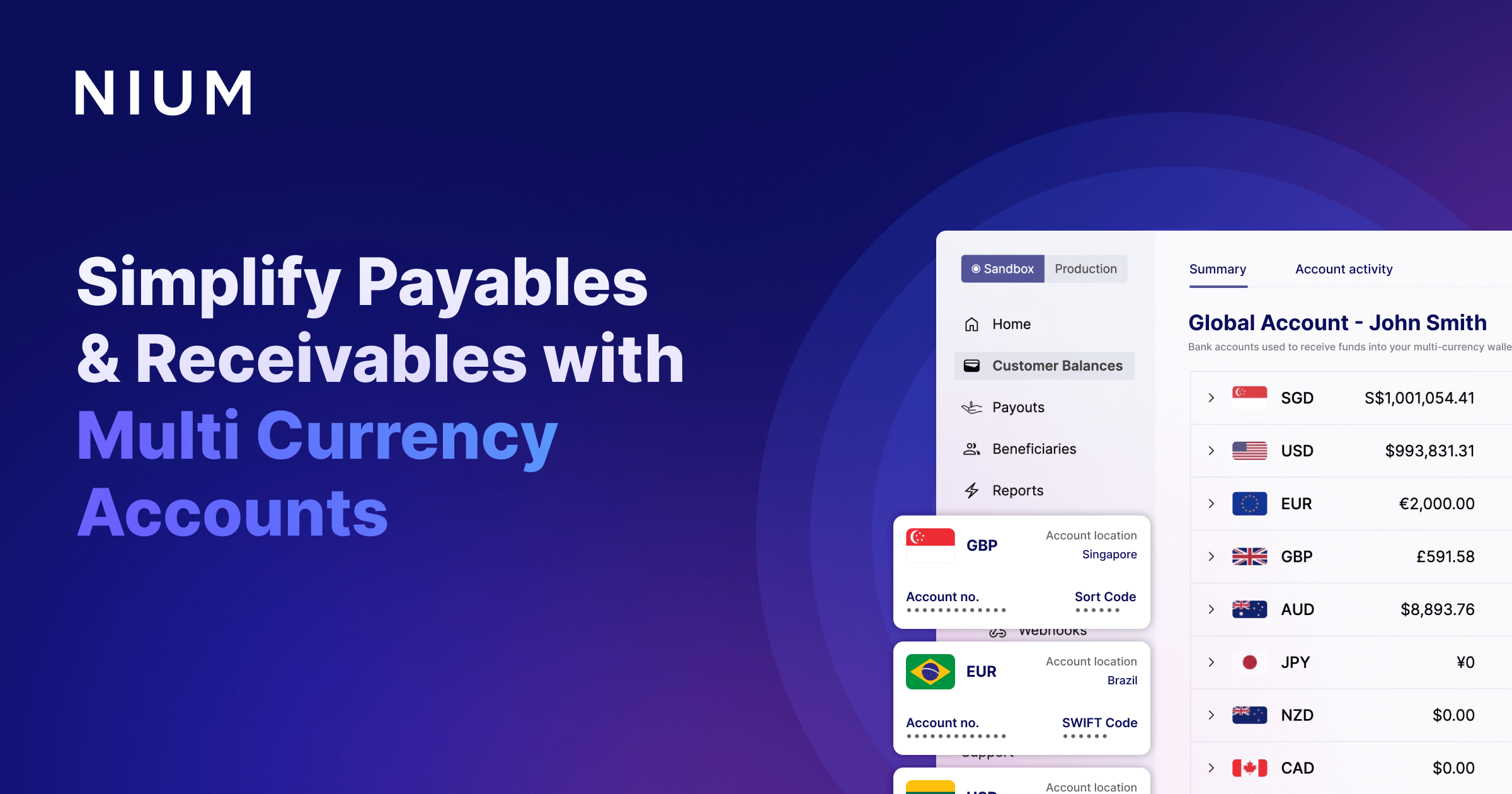 Multi Currency Accounts - Simplify Receivables and Payables | Nium